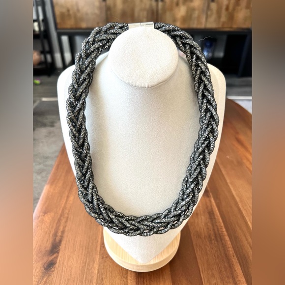 Jewelry | Magnetic Silver Braided Rope Necklace | Poshmark